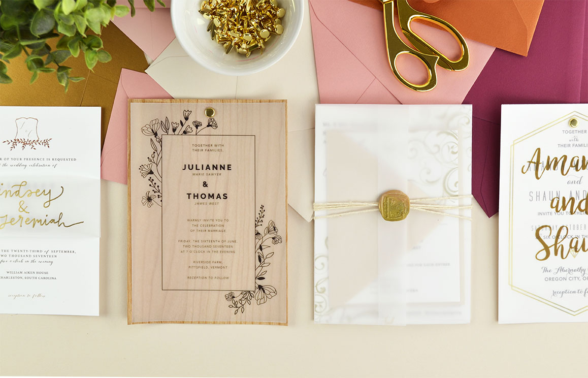 4 Ways To DIY Elegant Vellum Wedding Invitations Cards Pockets 