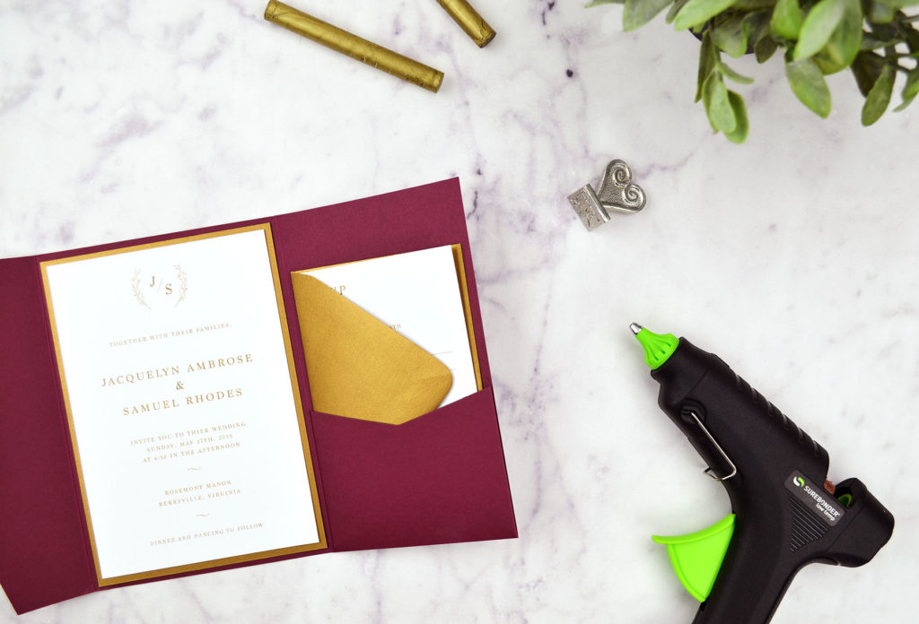 How to DIY Wax Seals on Wedding Invitations - Design Idea Blog