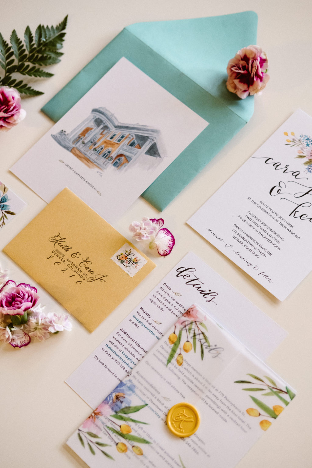 My DIY Story: Floral Watercolor Wedding Invitation - Cards & Pockets ...