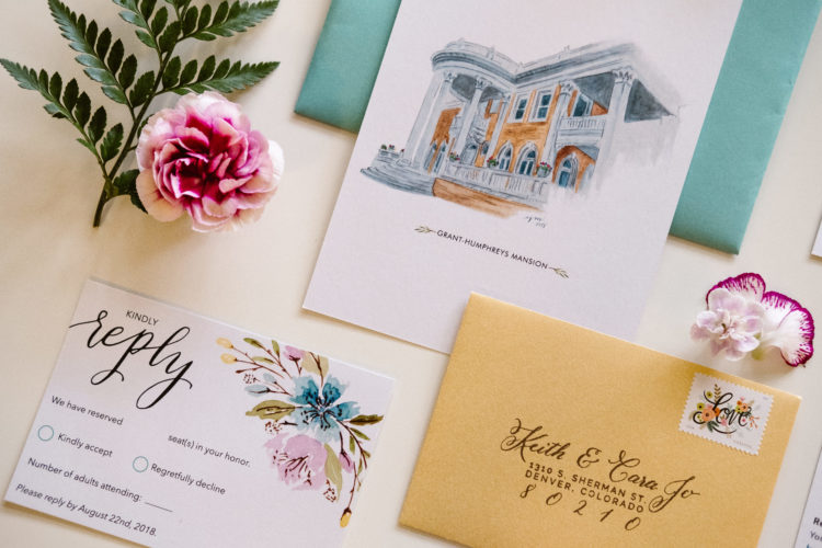 My DIY Story: Floral Watercolor Wedding Invitation - Cards & Pockets ...