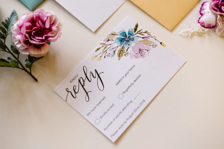 My DIY Story: Floral Watercolor Wedding Invitation - Cards & Pockets ...